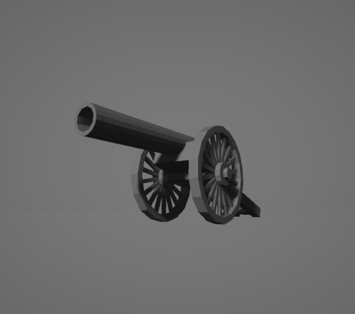 3D Model Cannon Low Poly - TurboSquid 2230138