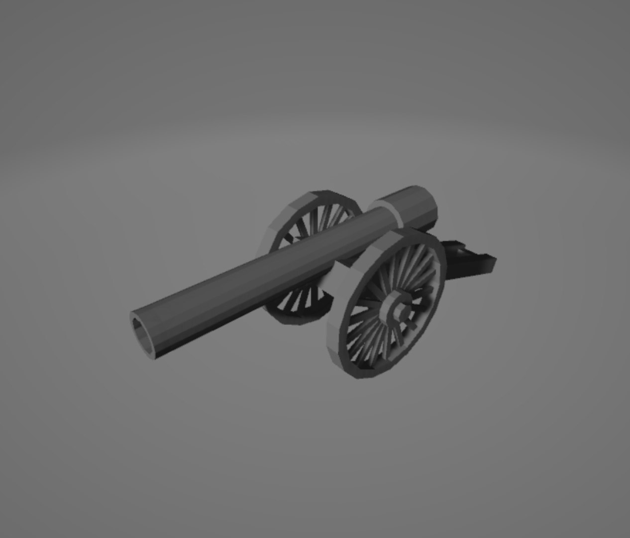 3D Model Cannon Low Poly - TurboSquid 2230138