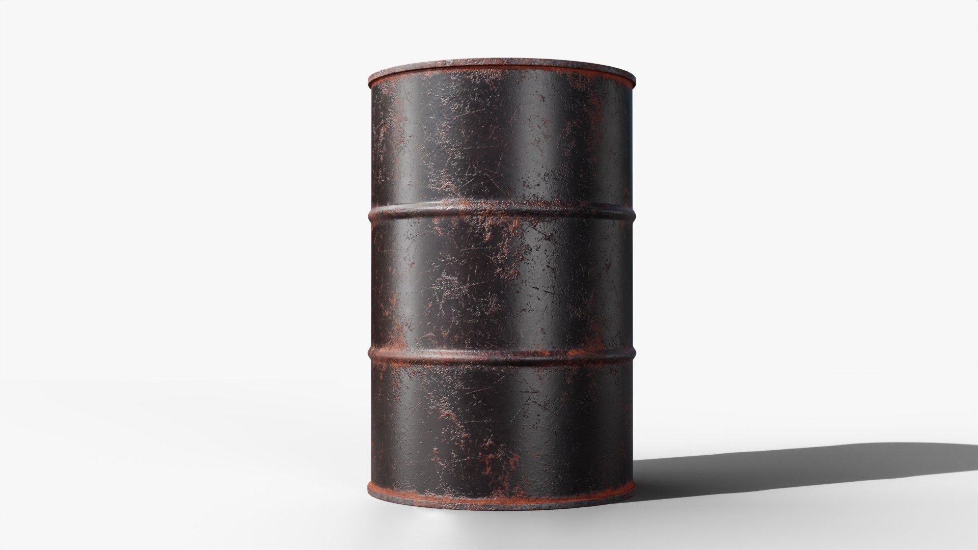 3D Steel Barrel - Black - Rusted - TurboSquid 2110859