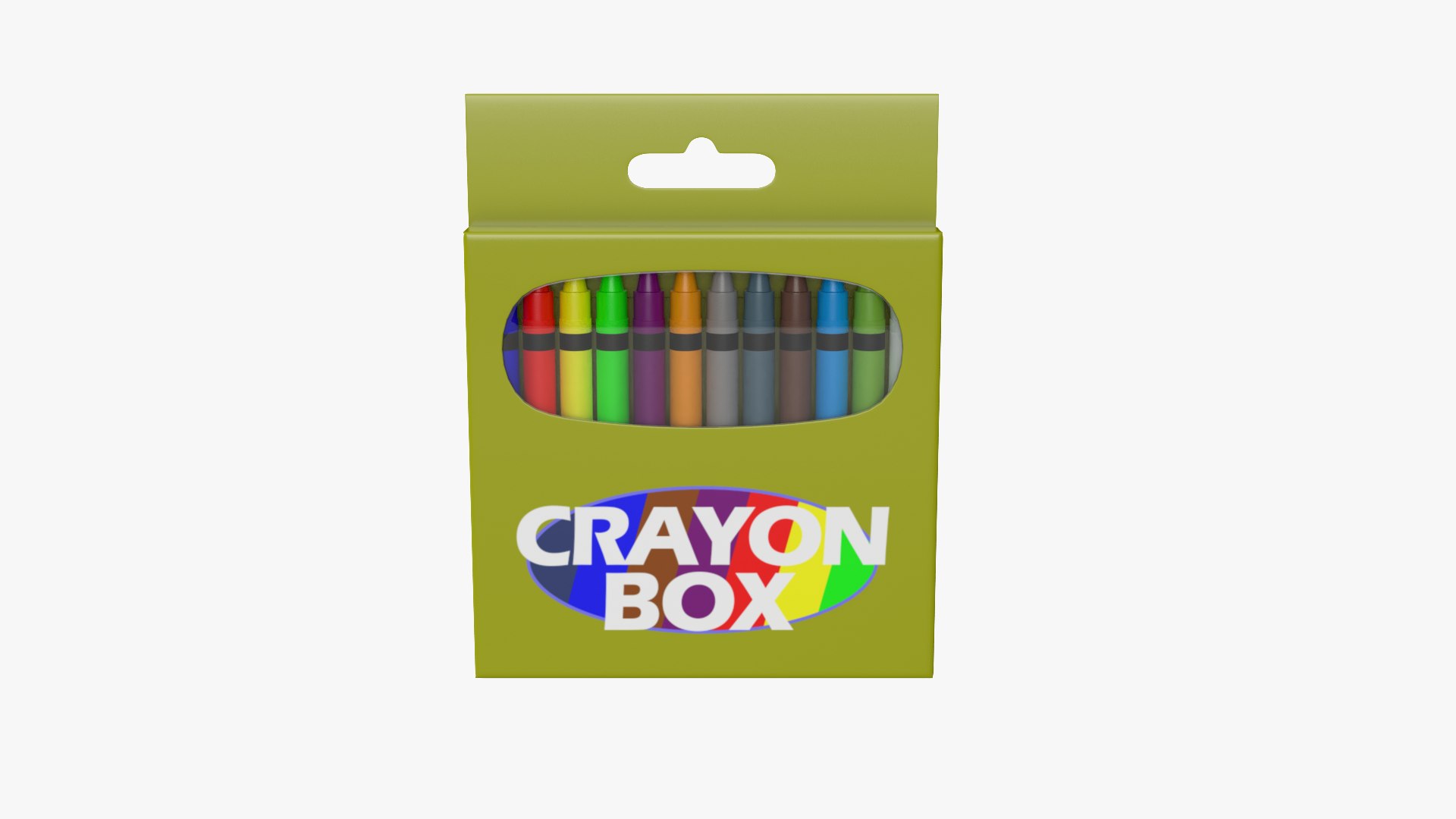 Crayon Box 3D model - TurboSquid 1759876