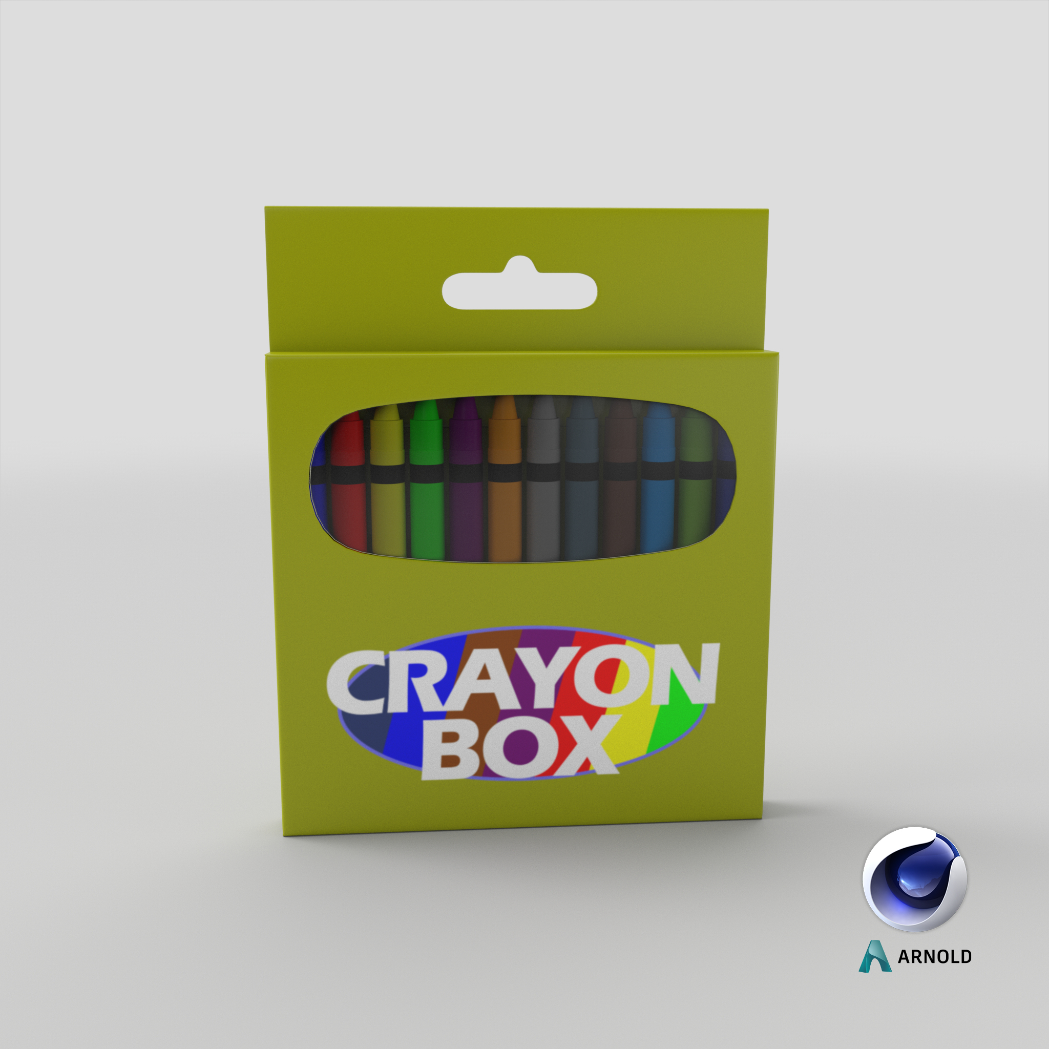 Crayon Box 3D model - TurboSquid 1759876
