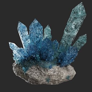 Blue Ice Crystal 3D Model - TurboSquid 1848127