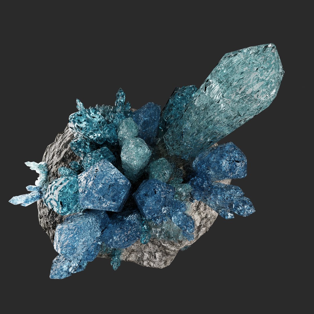 Clear Blue Crystal 3D - TurboSquid 2093736