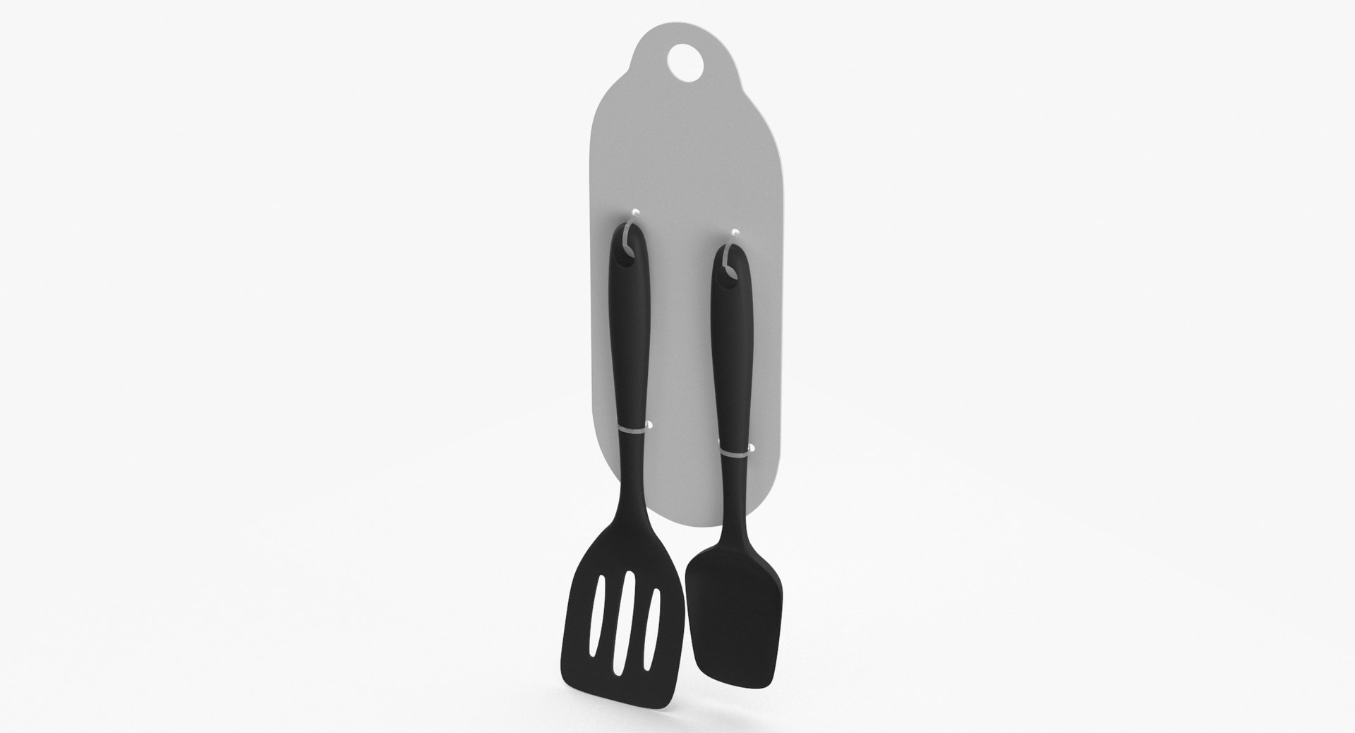 Spatula Pack Type 01 Black Gray and Red Blank 3D model - TurboSquid 2139886