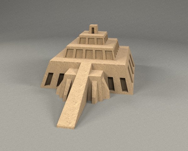 ziggurat pyramide 3d model