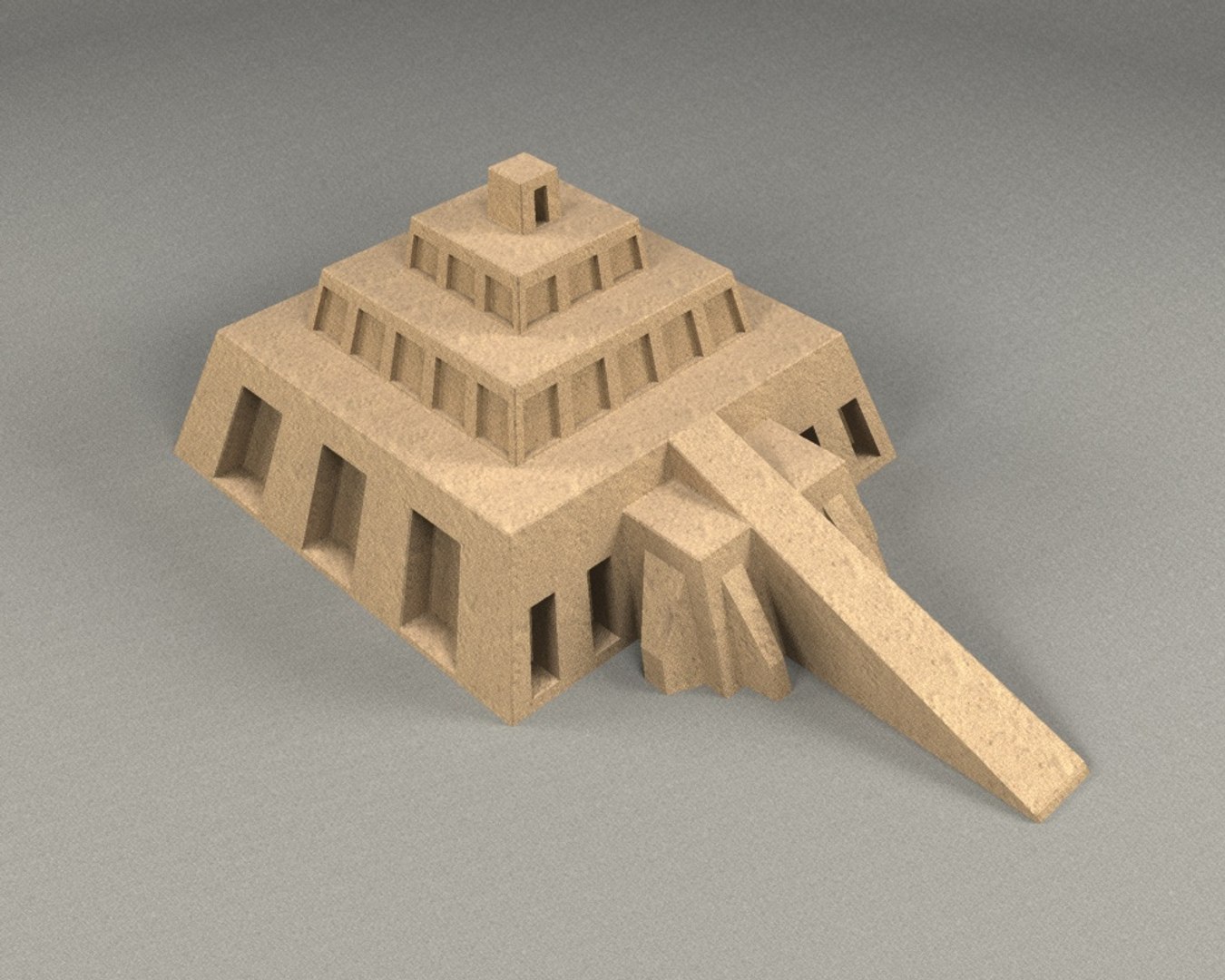 Ziggurat Pyramide 3d Model