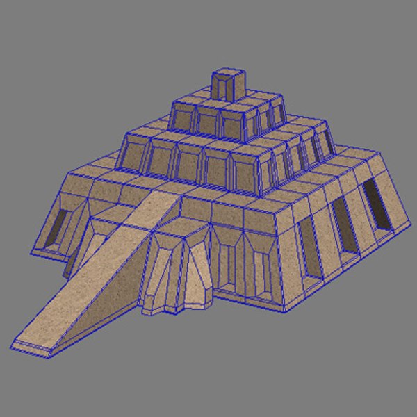 ziggurat pyramide 3d model