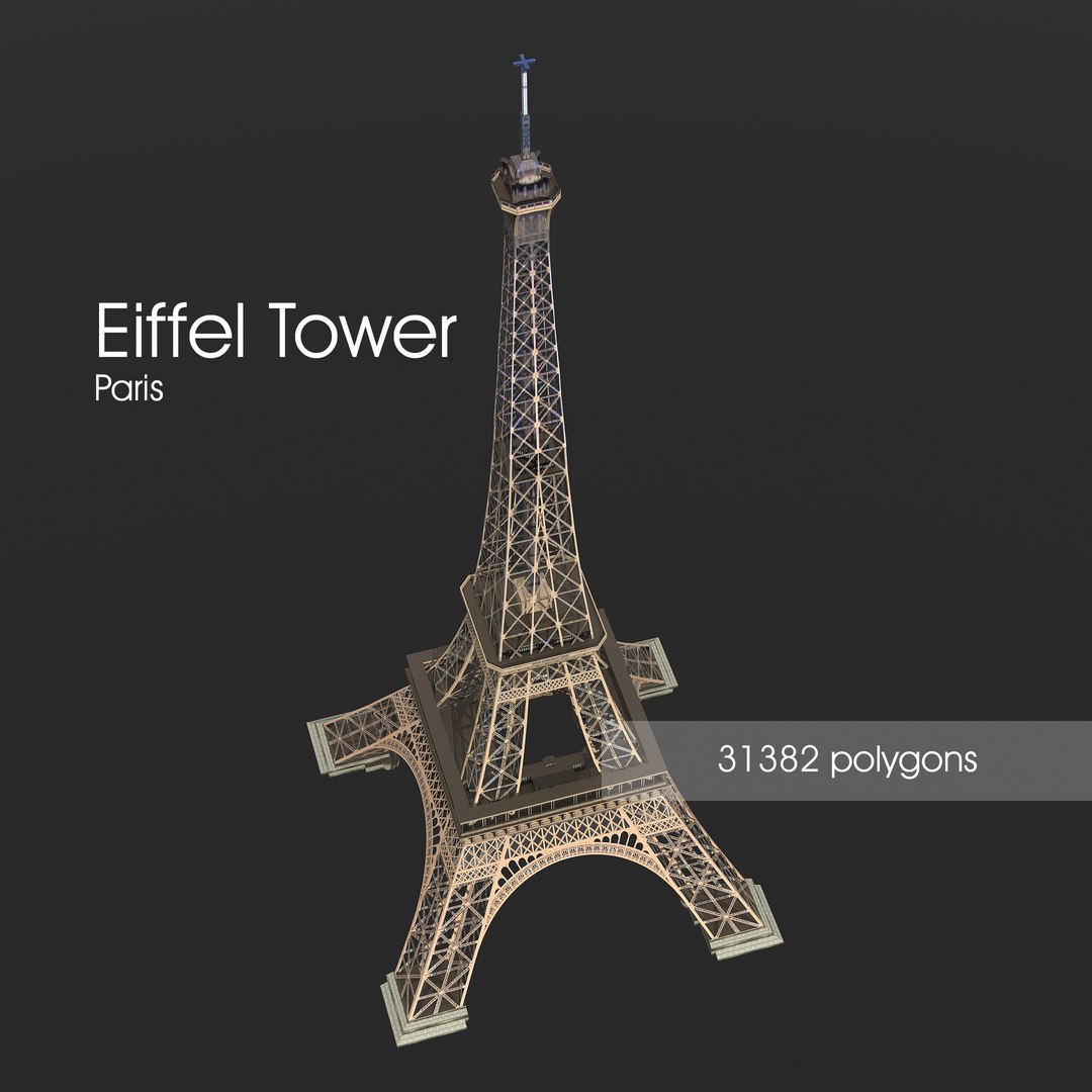 3D Model Eiffel Tower - TurboSquid 1317775
