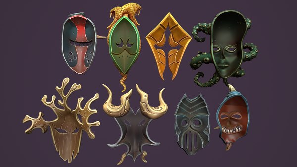 Fantasy masks 3D model - TurboSquid 1773788