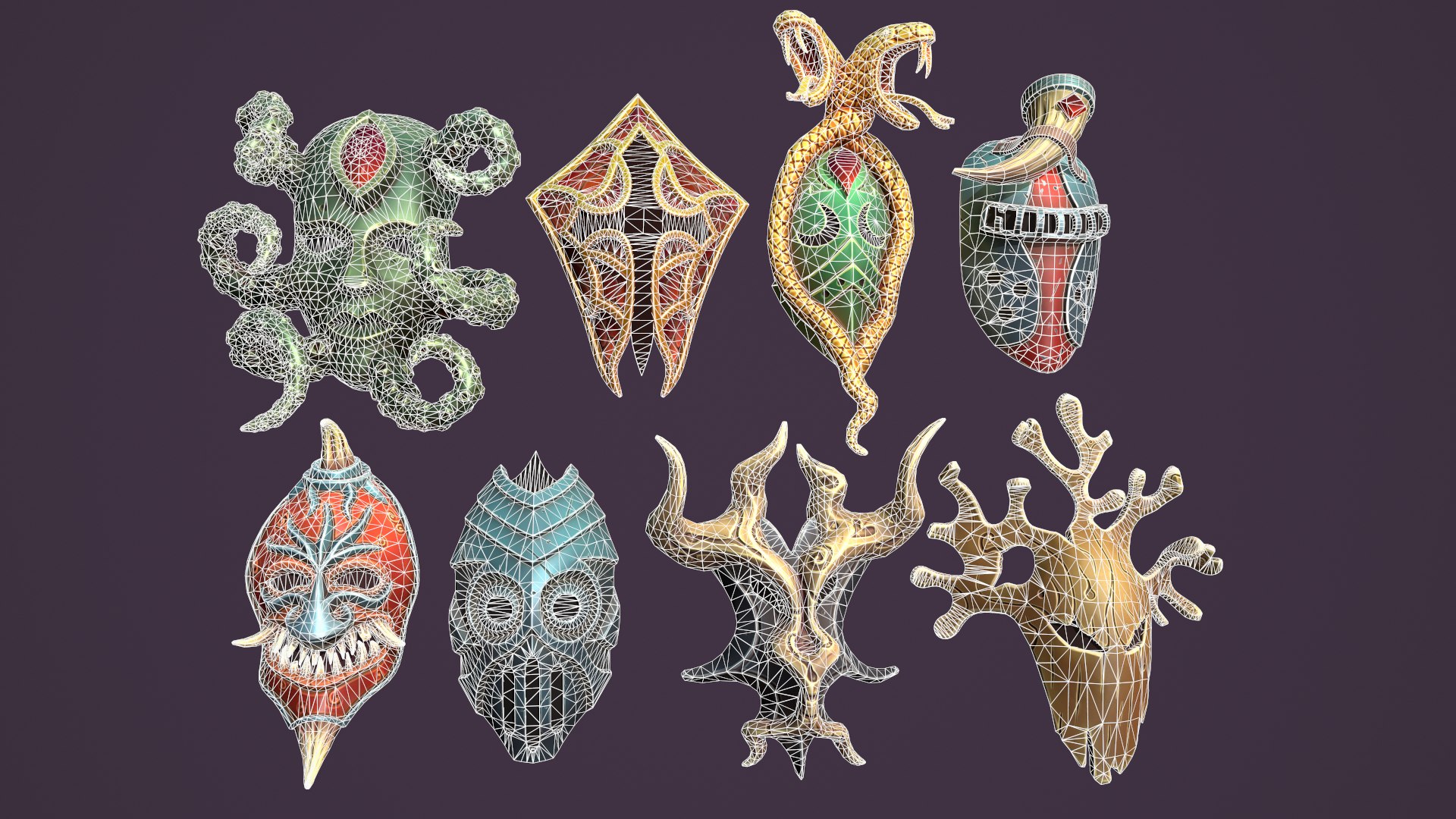 Fantasy Masks 3D Model - TurboSquid 1773788