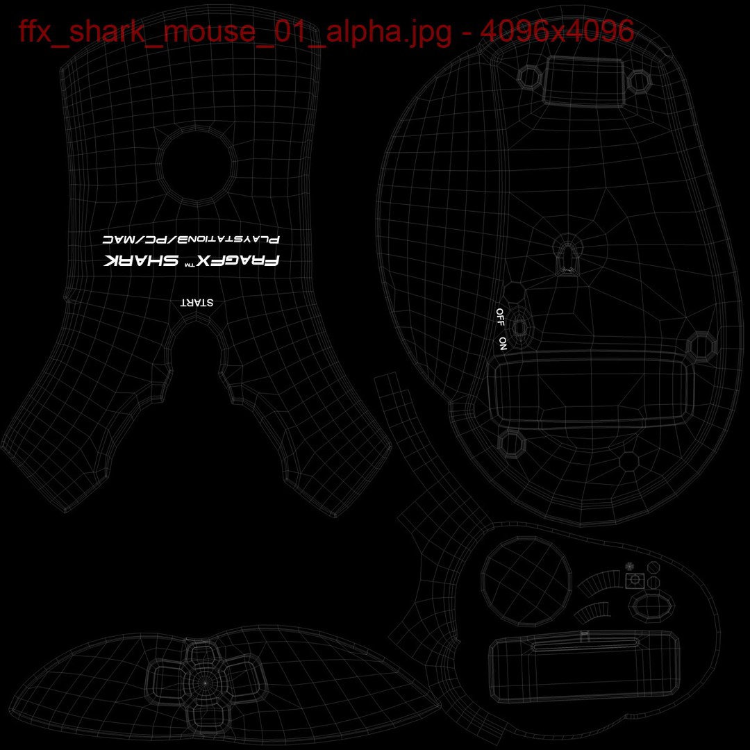 3d model of splitfish fragfx shark