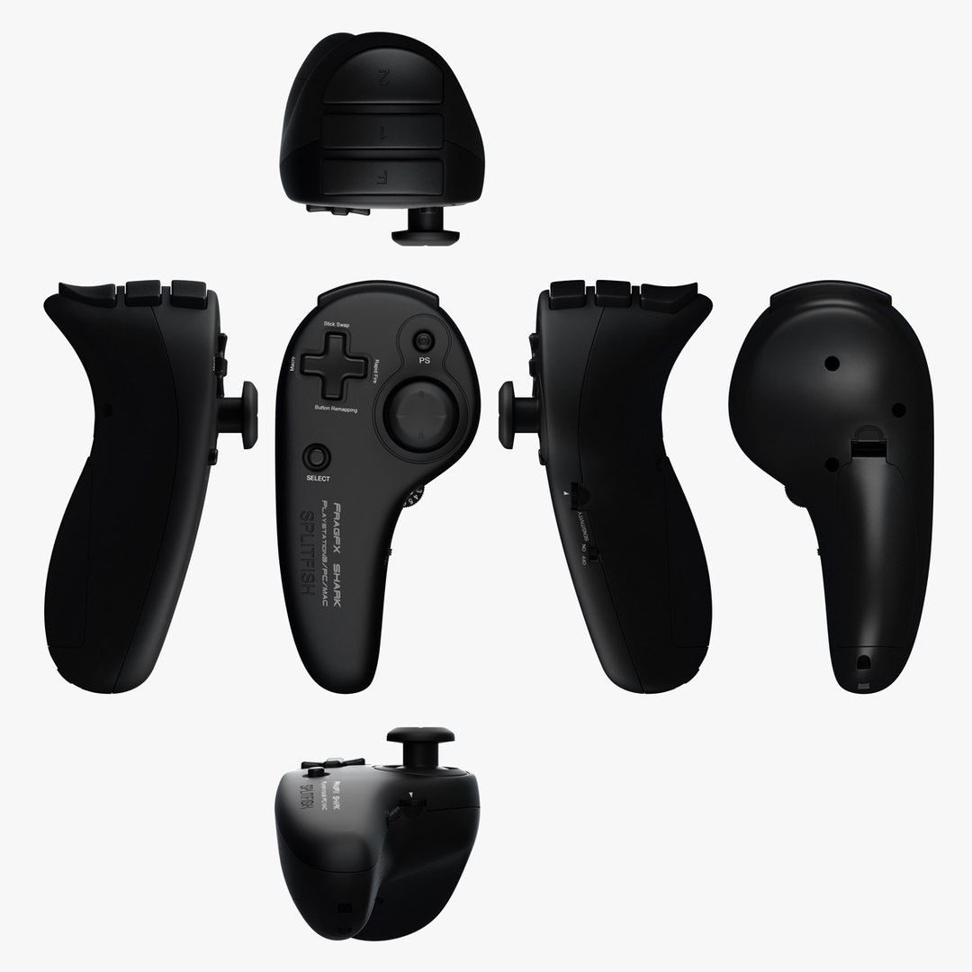 3d model of splitfish fragfx shark