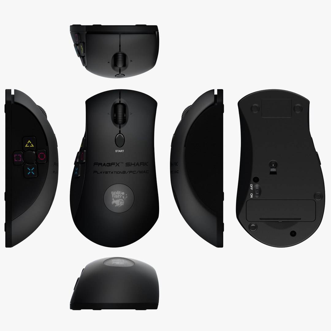 3d model of splitfish fragfx shark