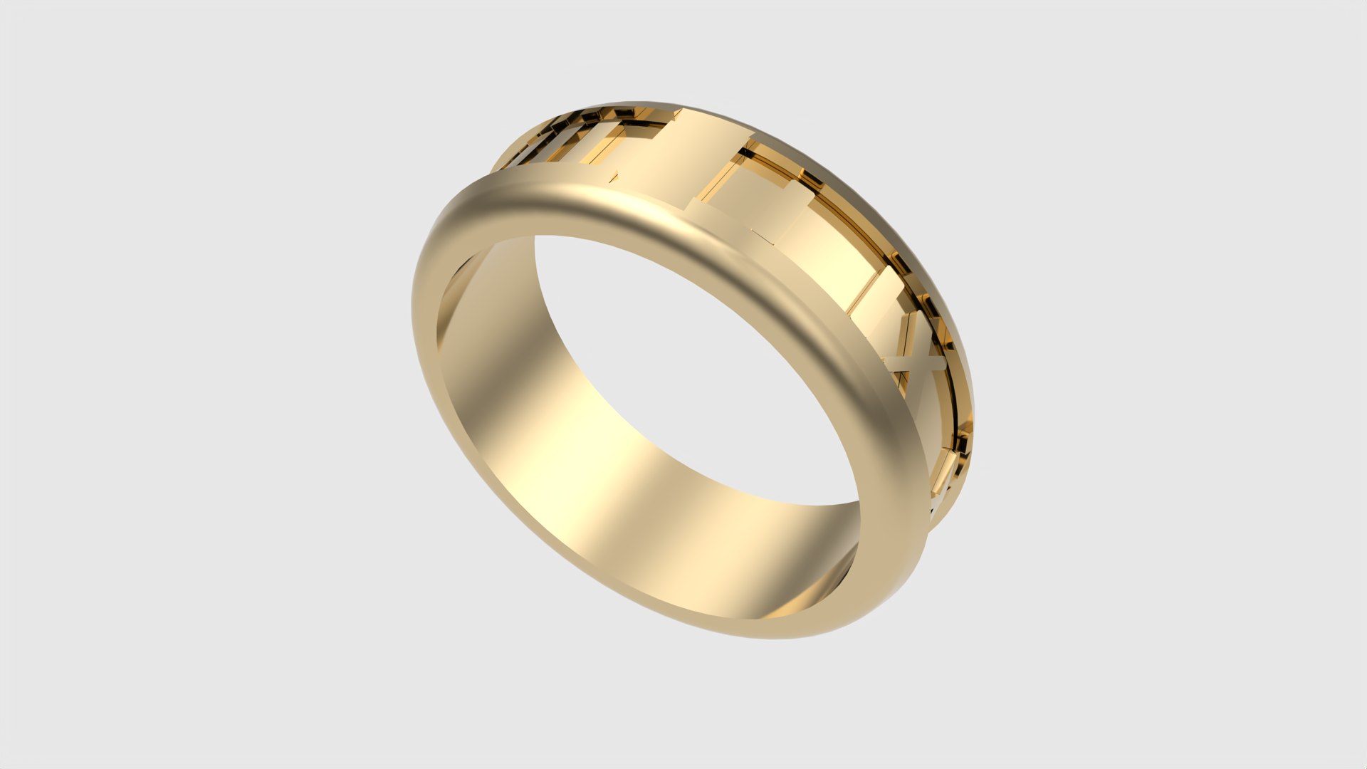 Minimalist Roman Numerals Ring JDBCo 3D Model - TurboSquid 2341438