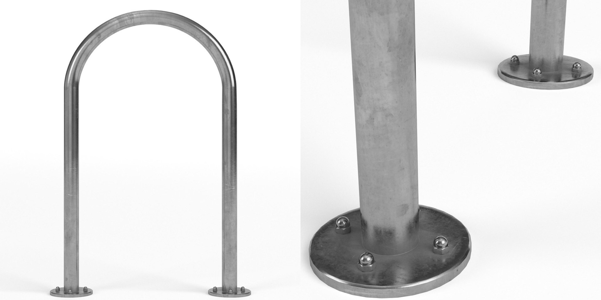 Inverted U Bicycle Rack Model - TurboSquid 1520137