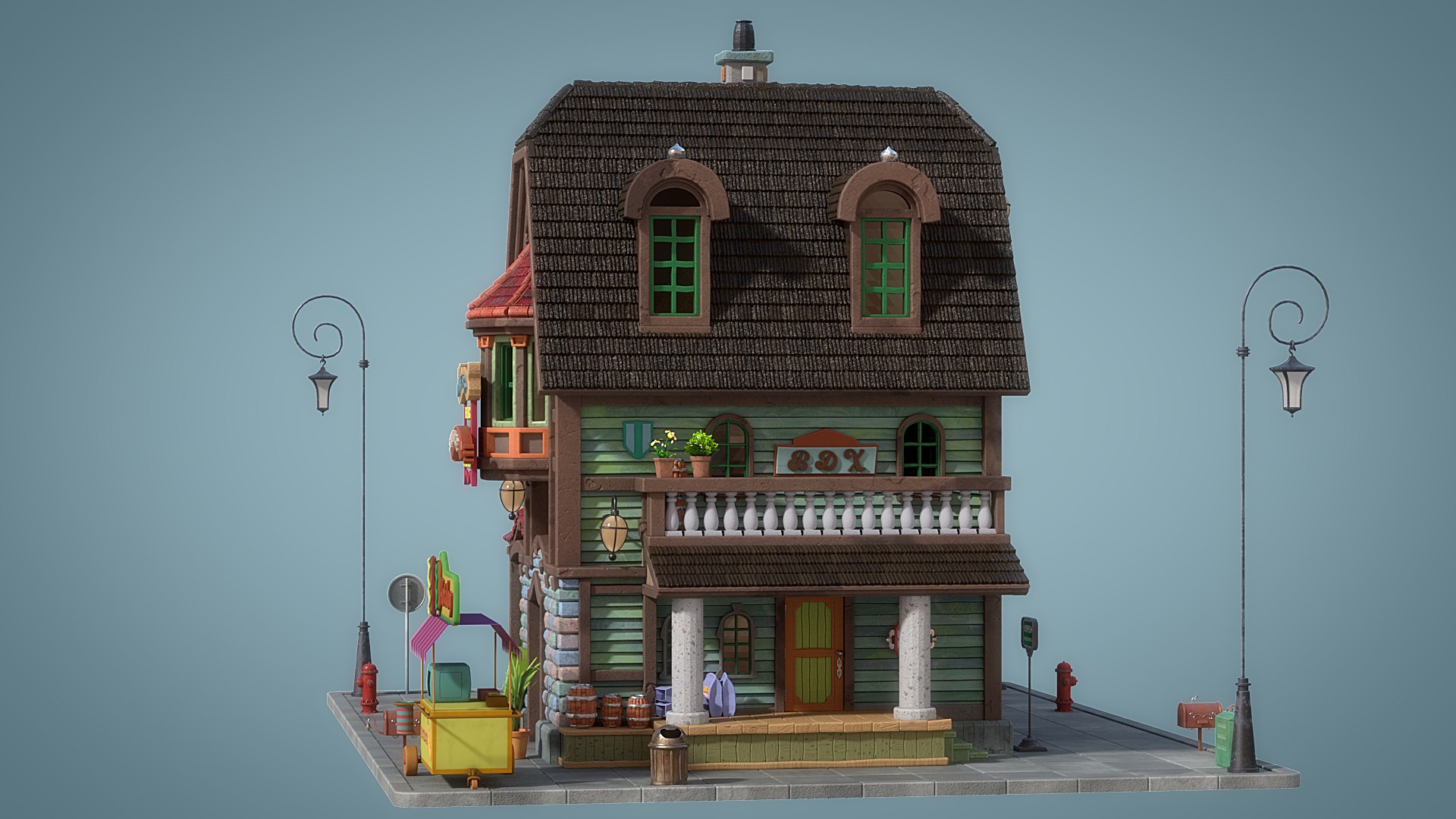 3D Model Cartoon House 20 - TurboSquid 2033722