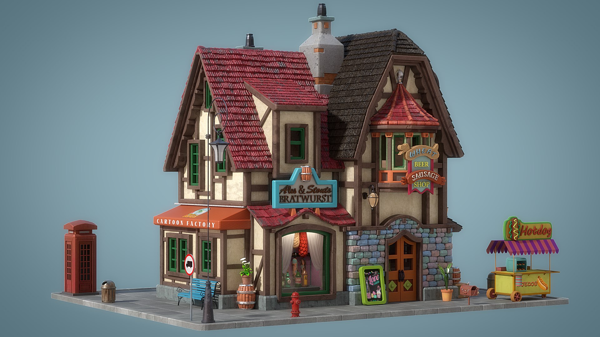 3D Model Cartoon House 20 - TurboSquid 2033722