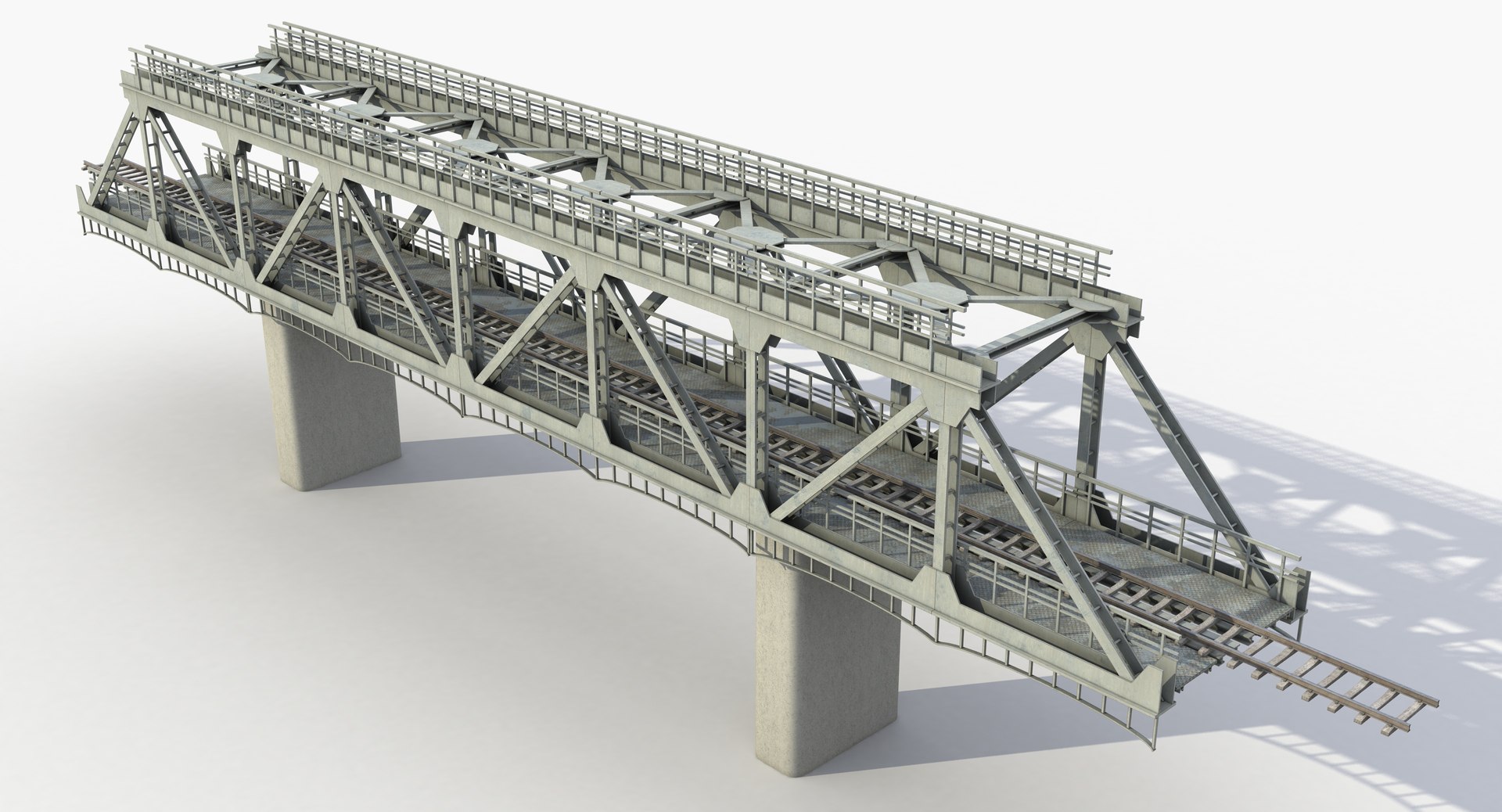 3D Modular Railway Bridge - TurboSquid 1298786