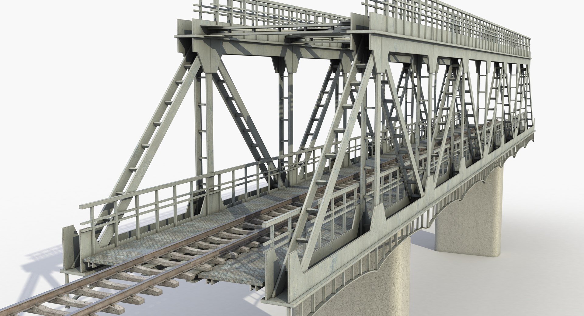 3D Modular Railway Bridge - TurboSquid 1298786