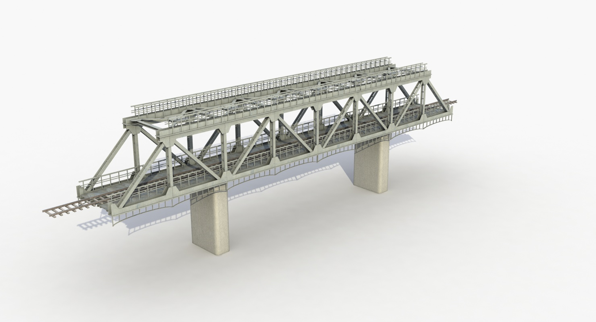 3D Modular Railway Bridge - TurboSquid 1298786