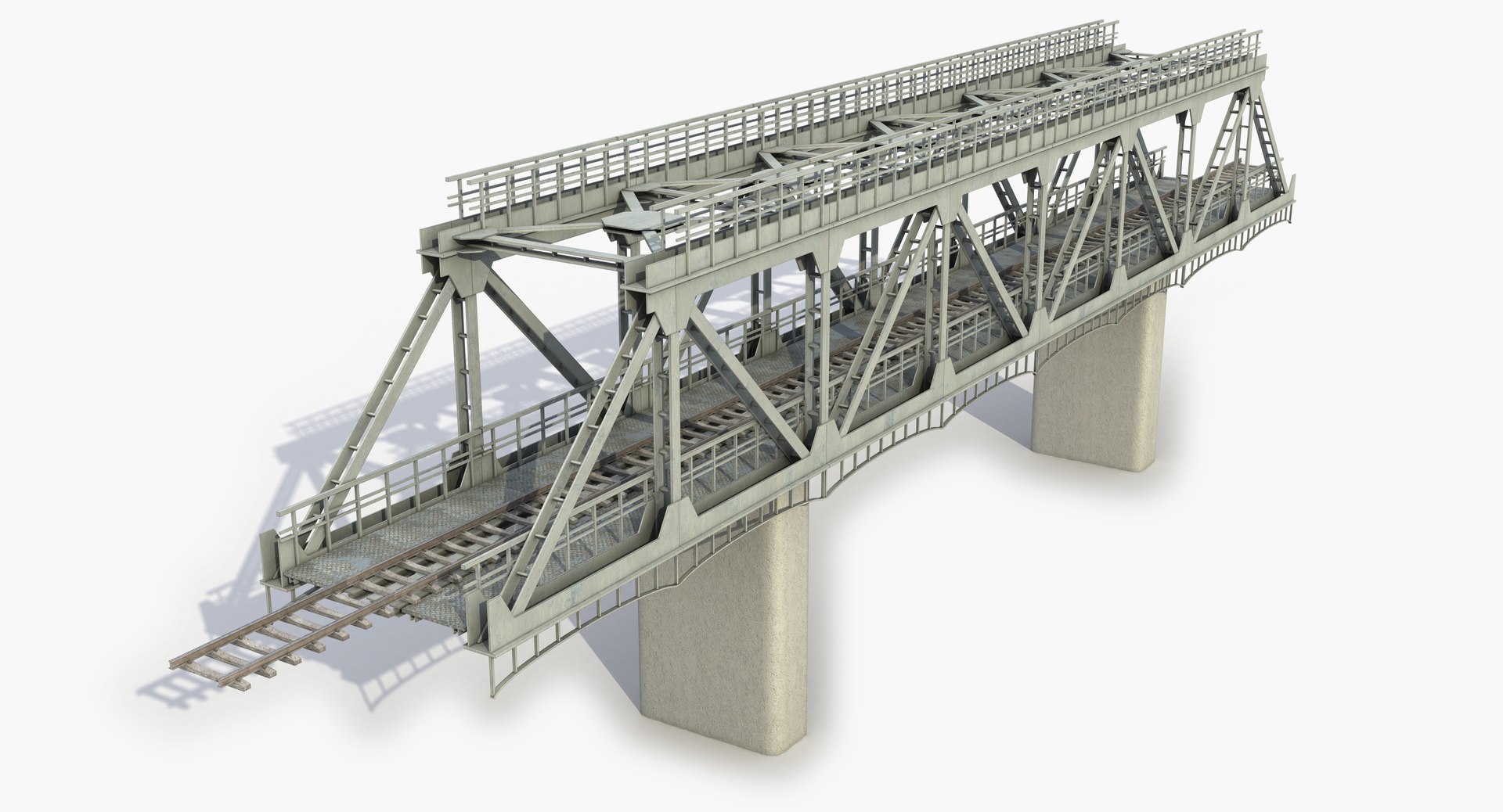 3D Modular Railway Bridge - TurboSquid 1298786