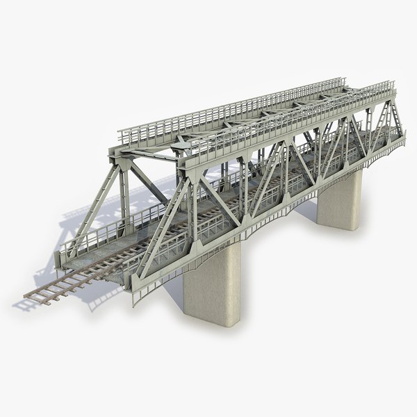 old wooden railway bridge model