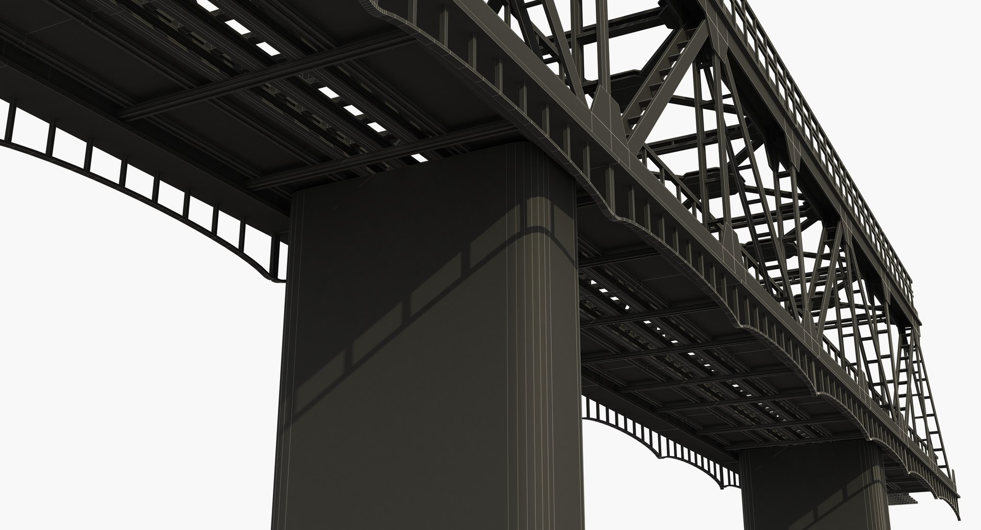 3D Modular Railway Bridge - TurboSquid 1298786