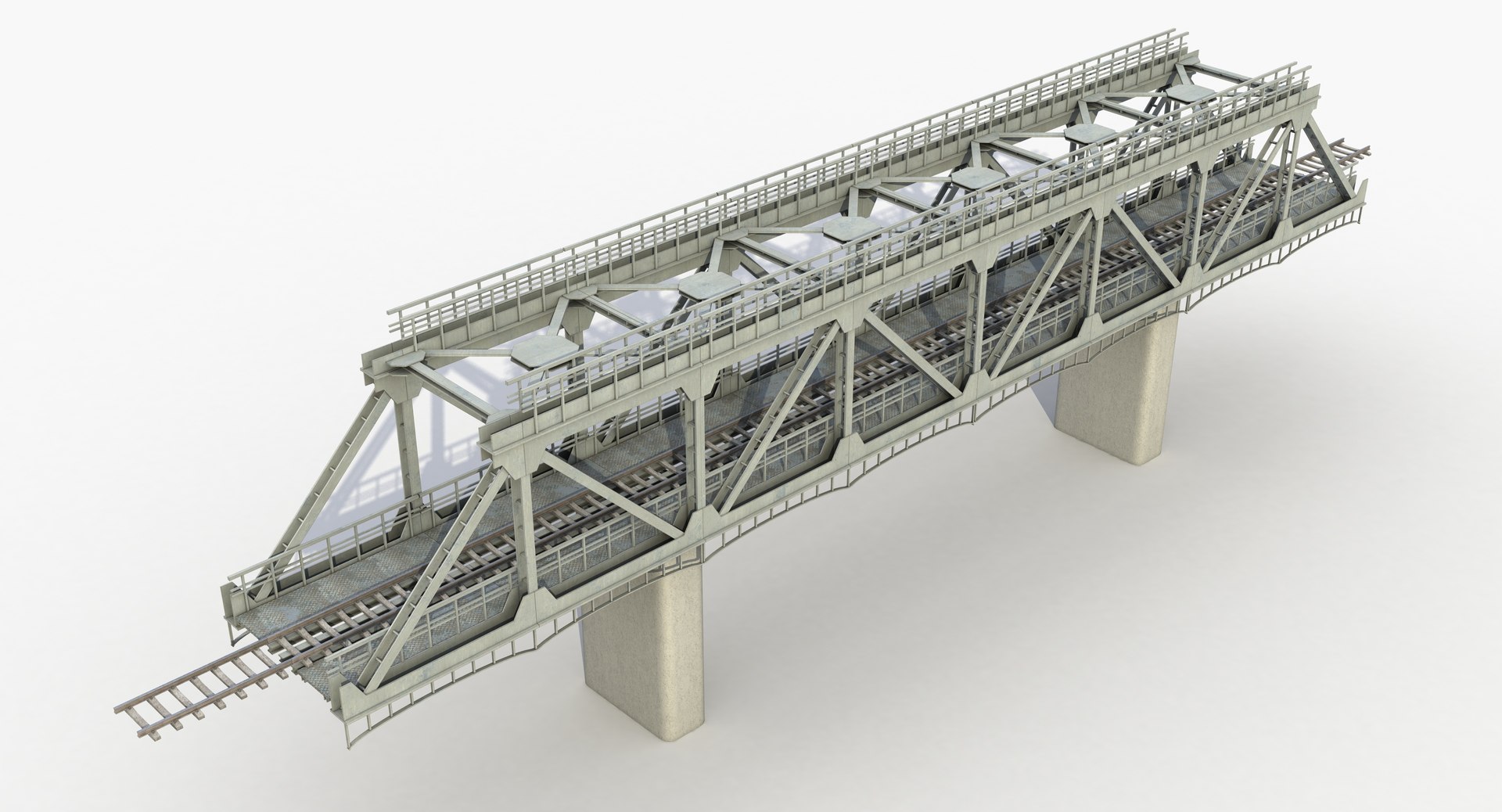 3D Modular Railway Bridge - TurboSquid 1298786