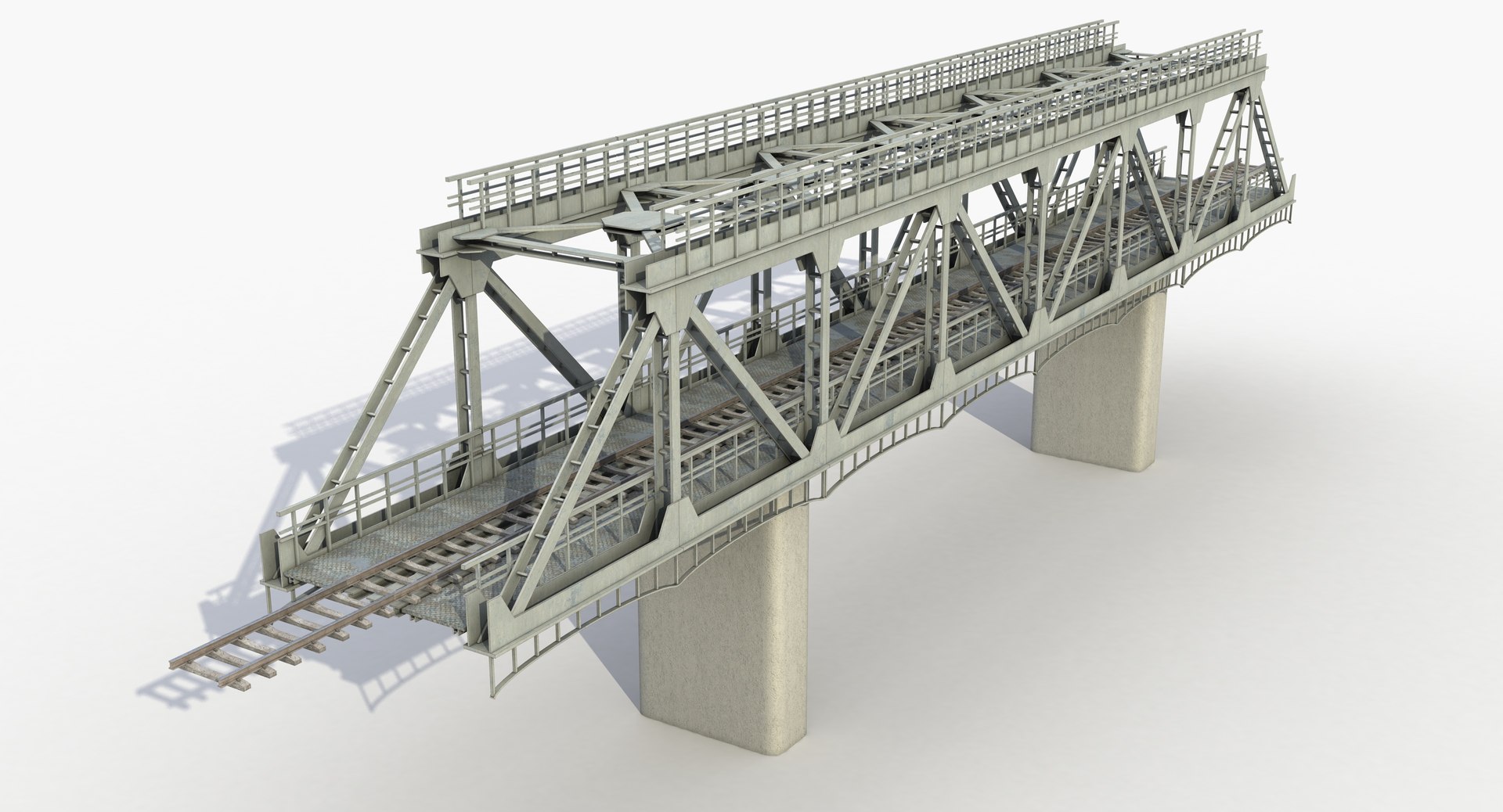 3D Modular Railway Bridge - TurboSquid 1298786