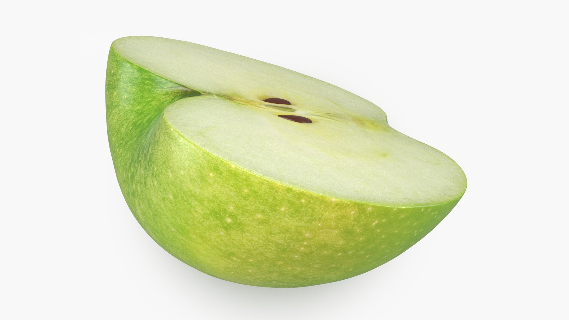 Green Apple v1 Half 02 3D model - TurboSquid 2058637
