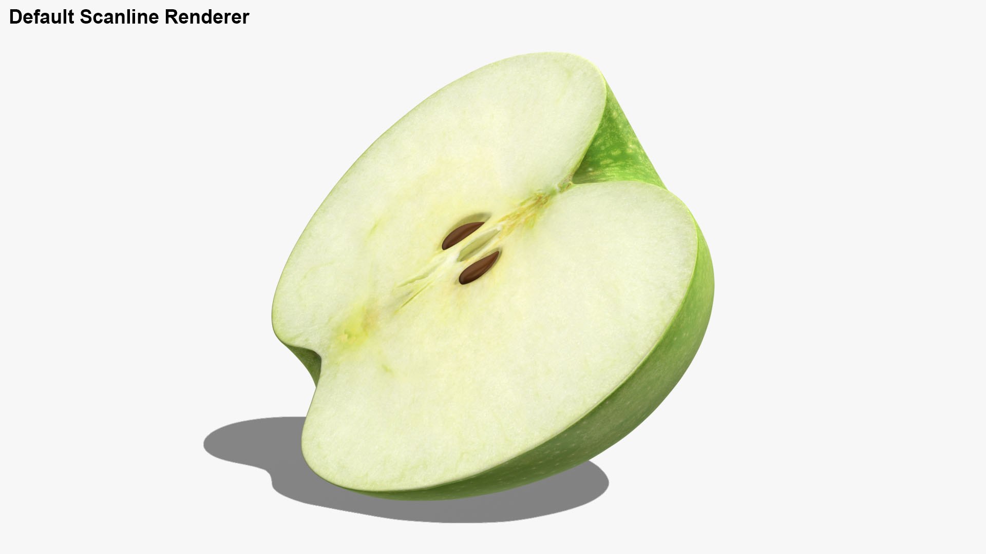 Green Apple V1 Half 02 3D Model - TurboSquid 2058637