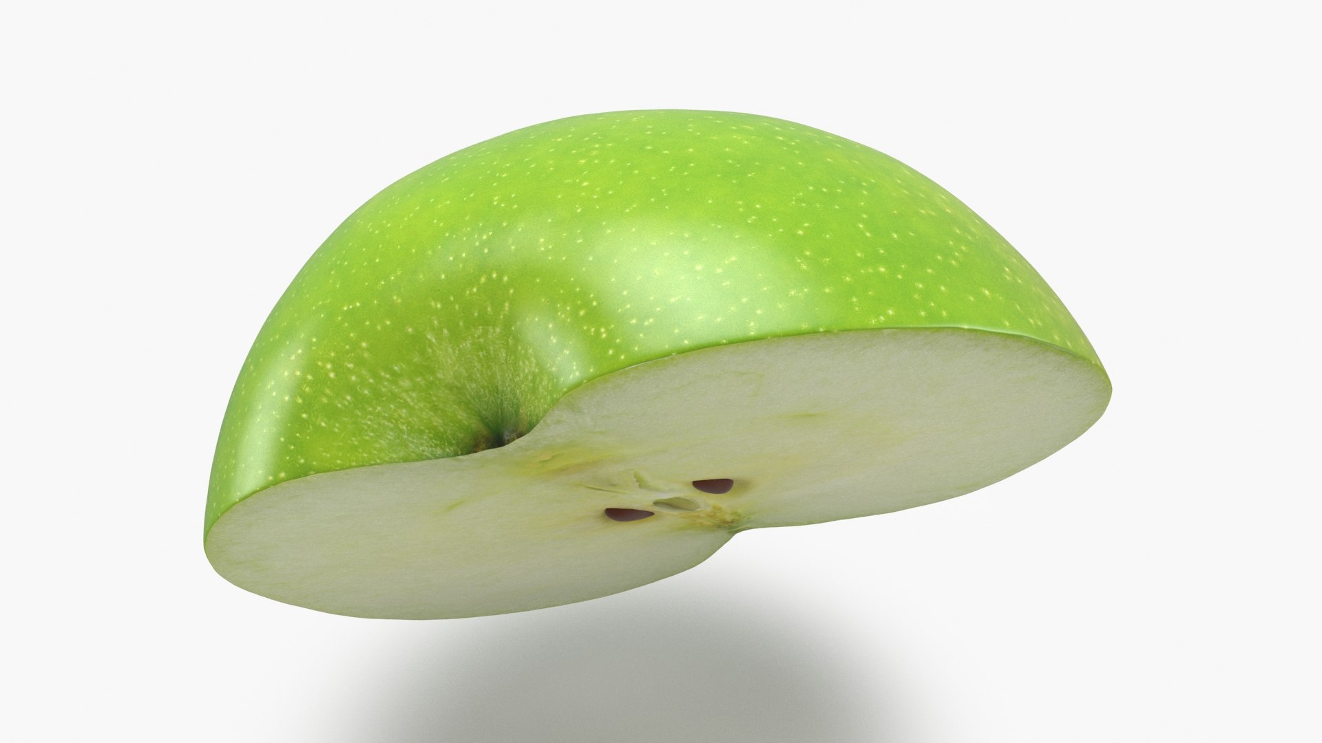 Green Apple v1 Half 02 3D model - TurboSquid 2058637