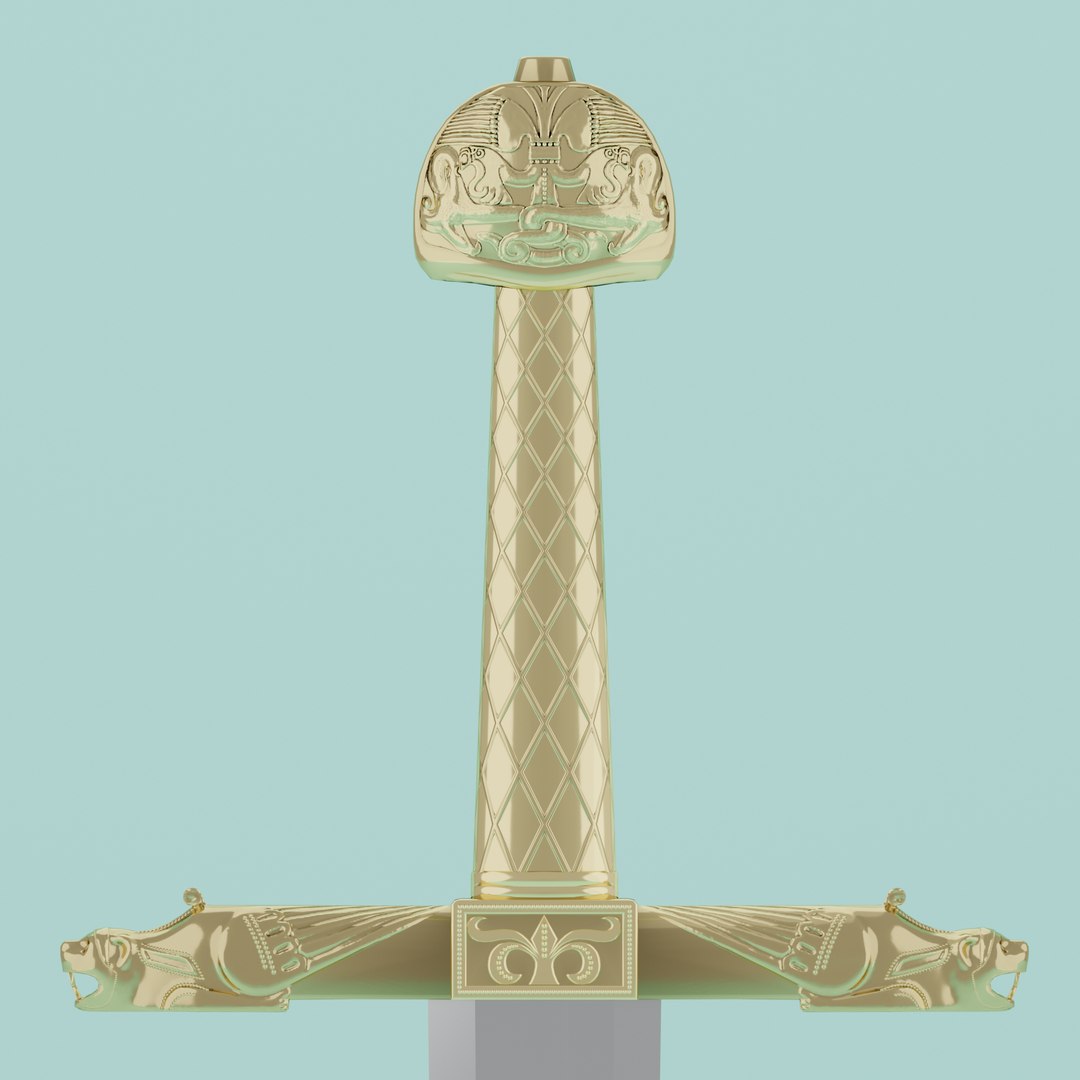 3D Joyeuse Sword Low-Poly PBR 4K - TurboSquid 1809365
