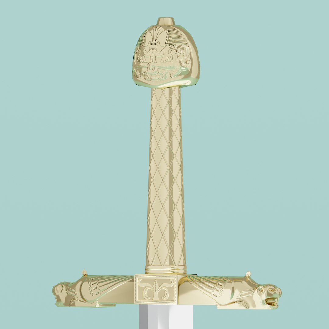 3D Joyeuse Sword Low-Poly PBR 4K - TurboSquid 1809365