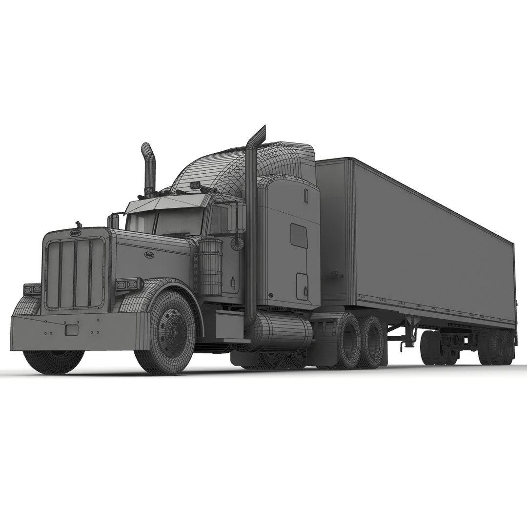 3d Model Of Truck Trailer 379
