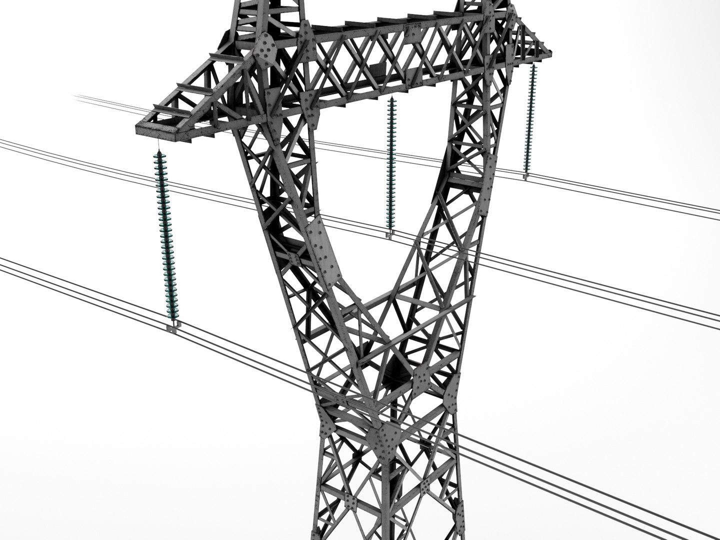 3D Power Line P1 PBR -Metal Supporting Structures Model - TurboSquid ...