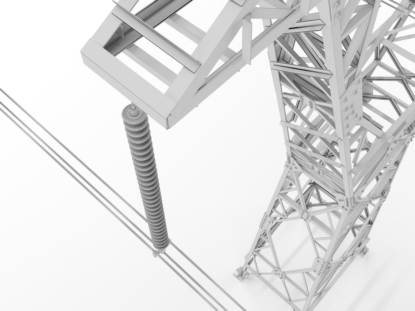 3D Power Line P1 PBR -Metal Supporting Structures Model - TurboSquid ...