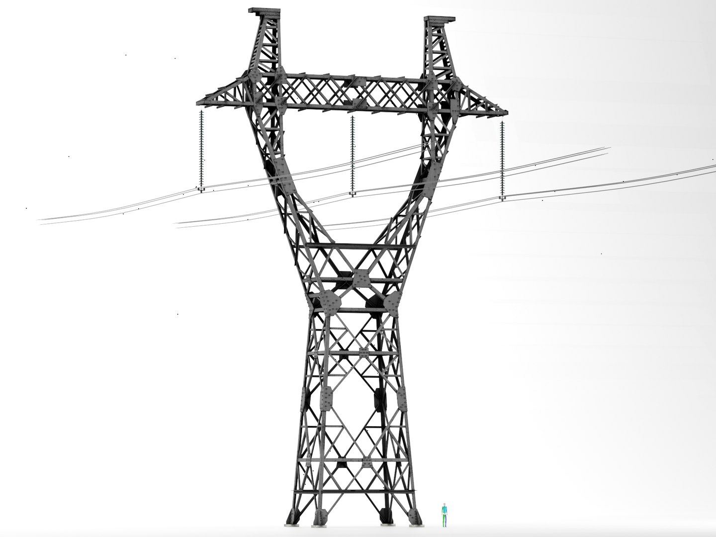 3D Power Line P1 PBR -Metal Supporting Structures Model - TurboSquid ...