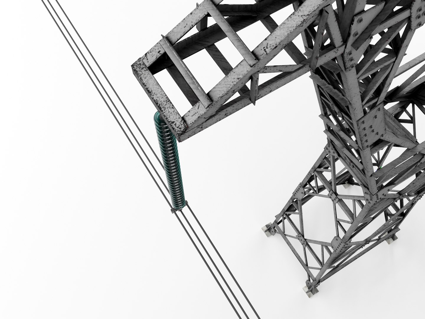 3D Power Line P1 PBR -Metal Supporting Structures Model - TurboSquid ...