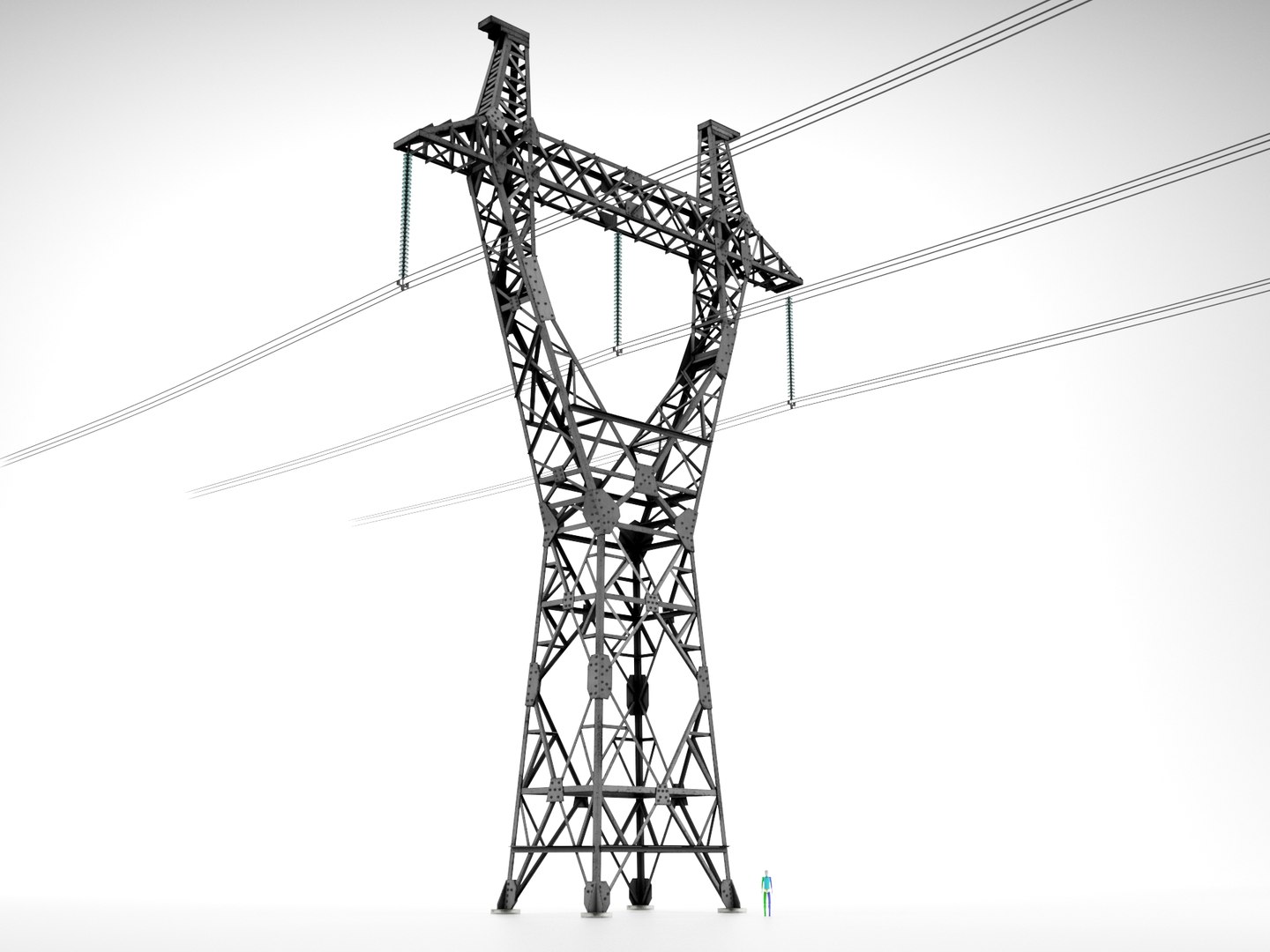 3D Power Line P1 PBR -Metal Supporting Structures Model - TurboSquid ...