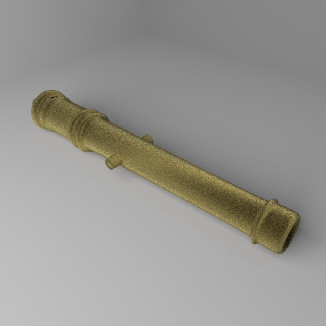 Straight Cannon Model - TurboSquid 1600223