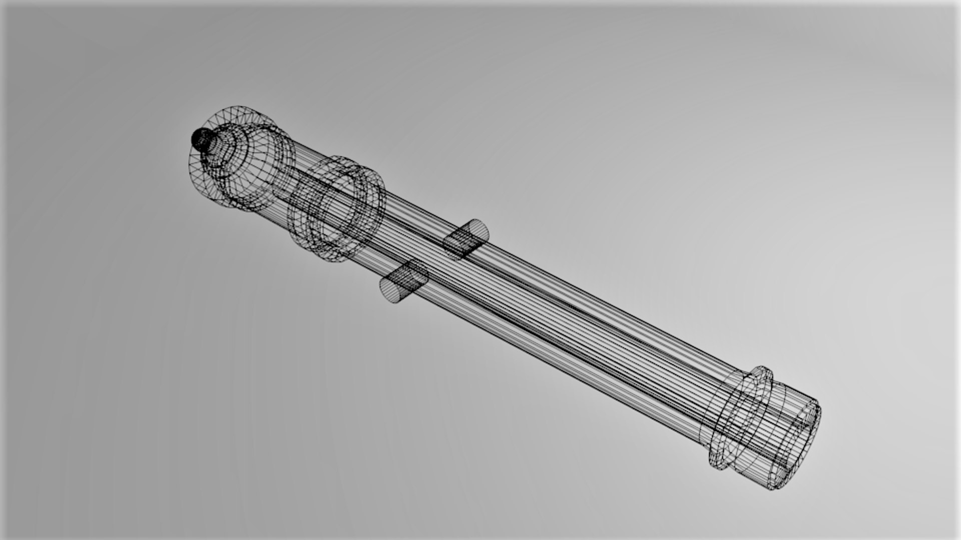 Straight Cannon Model - TurboSquid 1600223