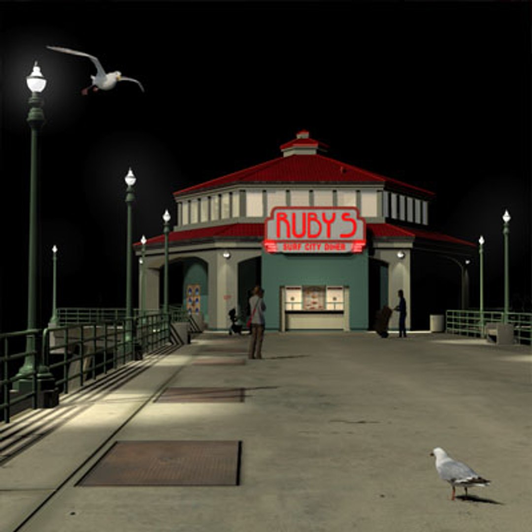 3d Hb Pier Dinner 01 Model