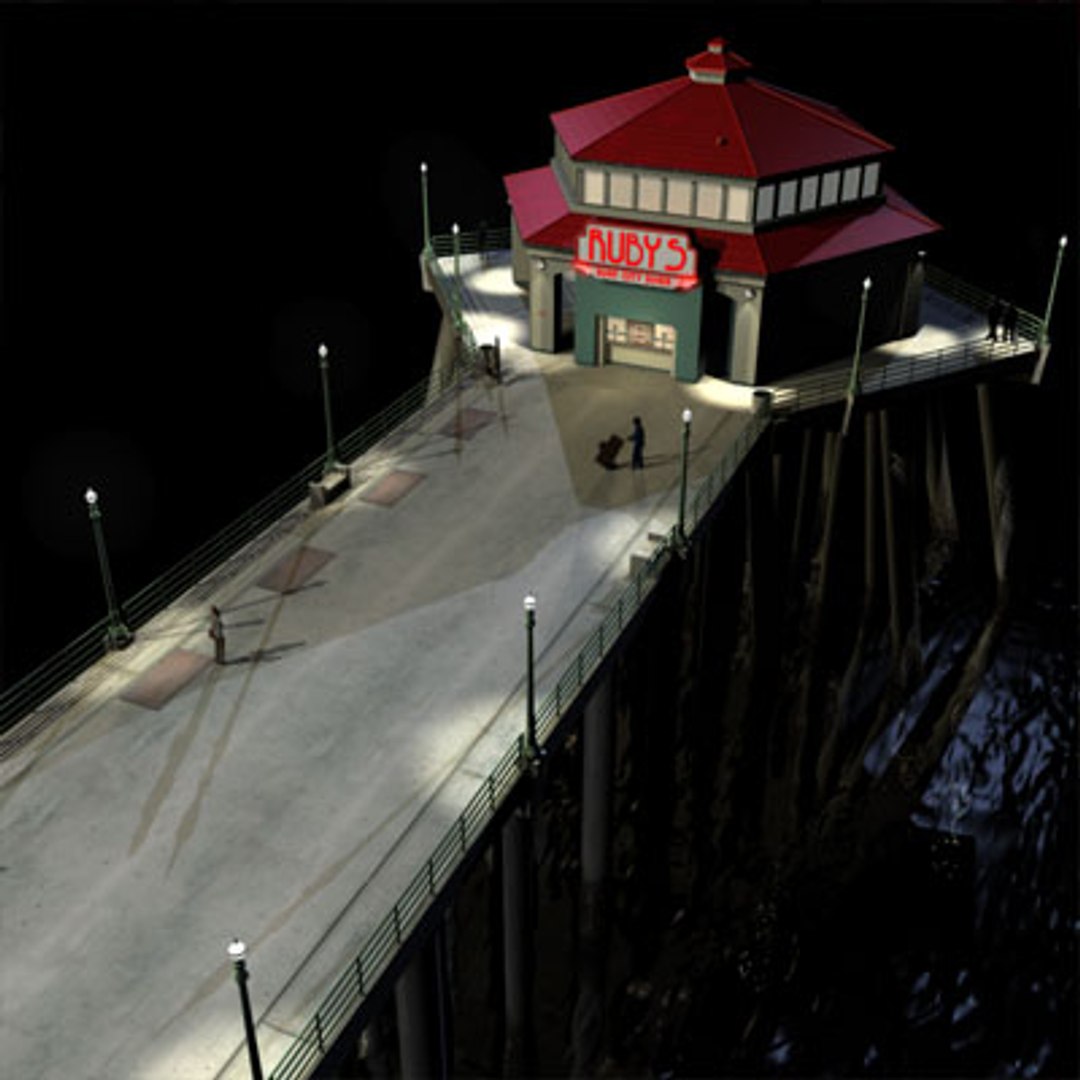 3d Hb Pier Dinner 01 Model