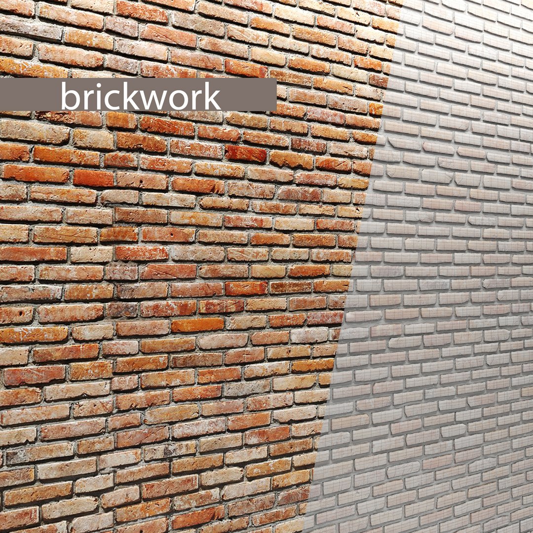 bricks wall 3d model