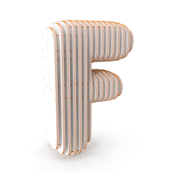3D Wood symbol F - TurboSquid 1787132