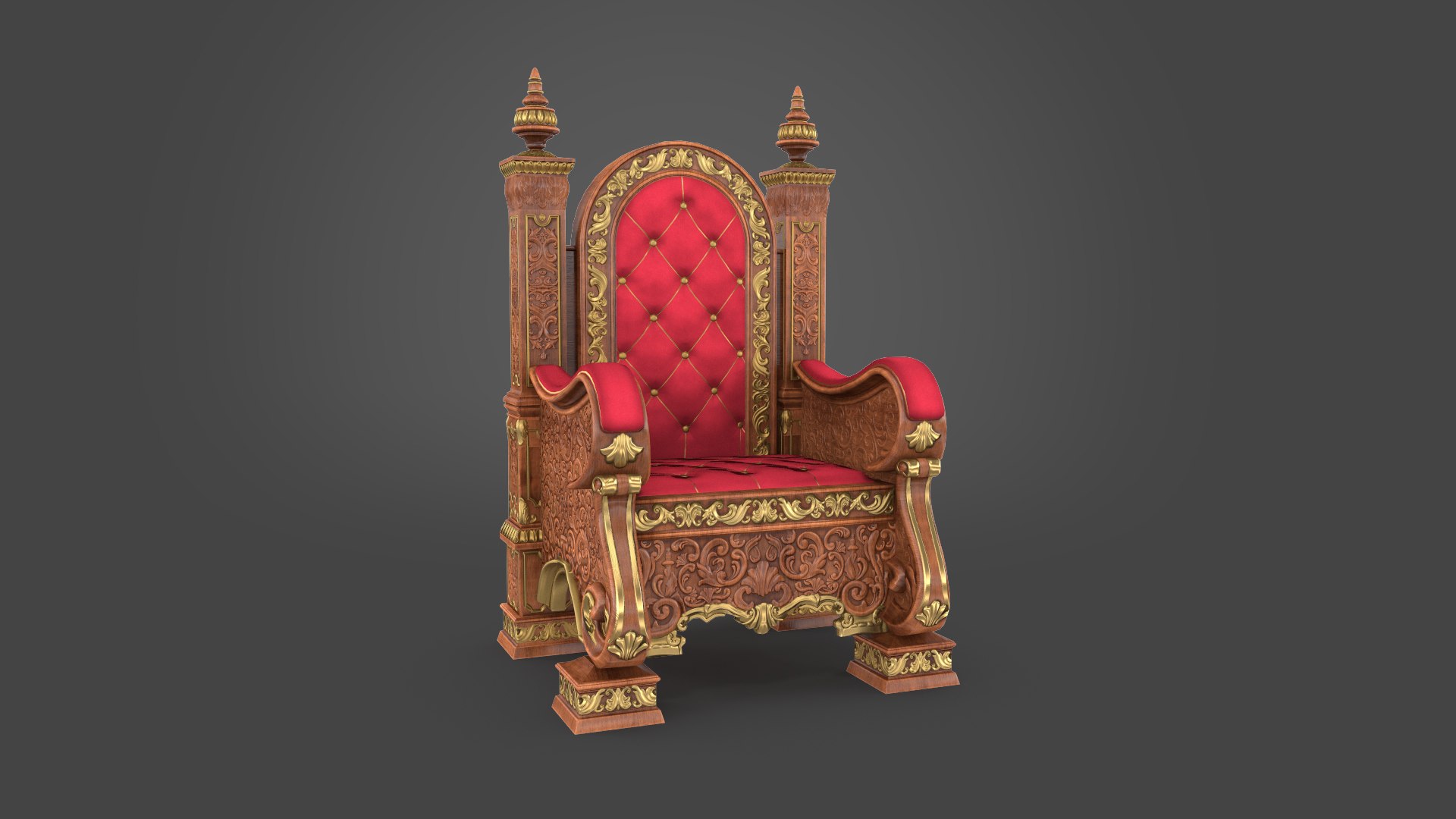 Royal Armchair Throne 3D Model - TurboSquid 1506629