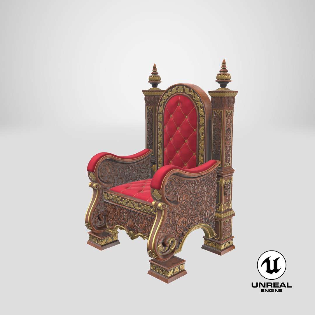 Royal Armchair Throne 3D Model - TurboSquid 1506629
