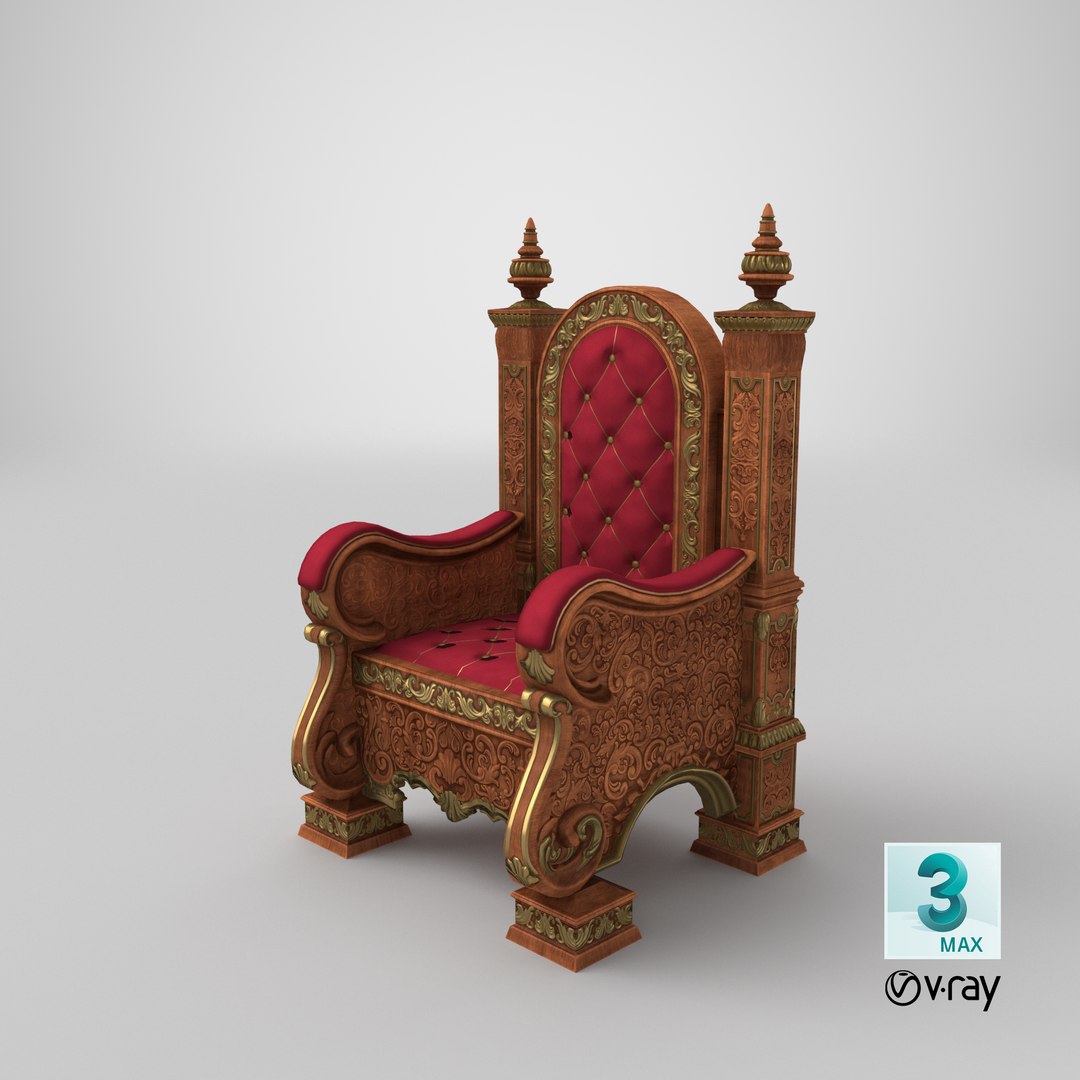 Royal armchair throne 3D model - TurboSquid 1506629