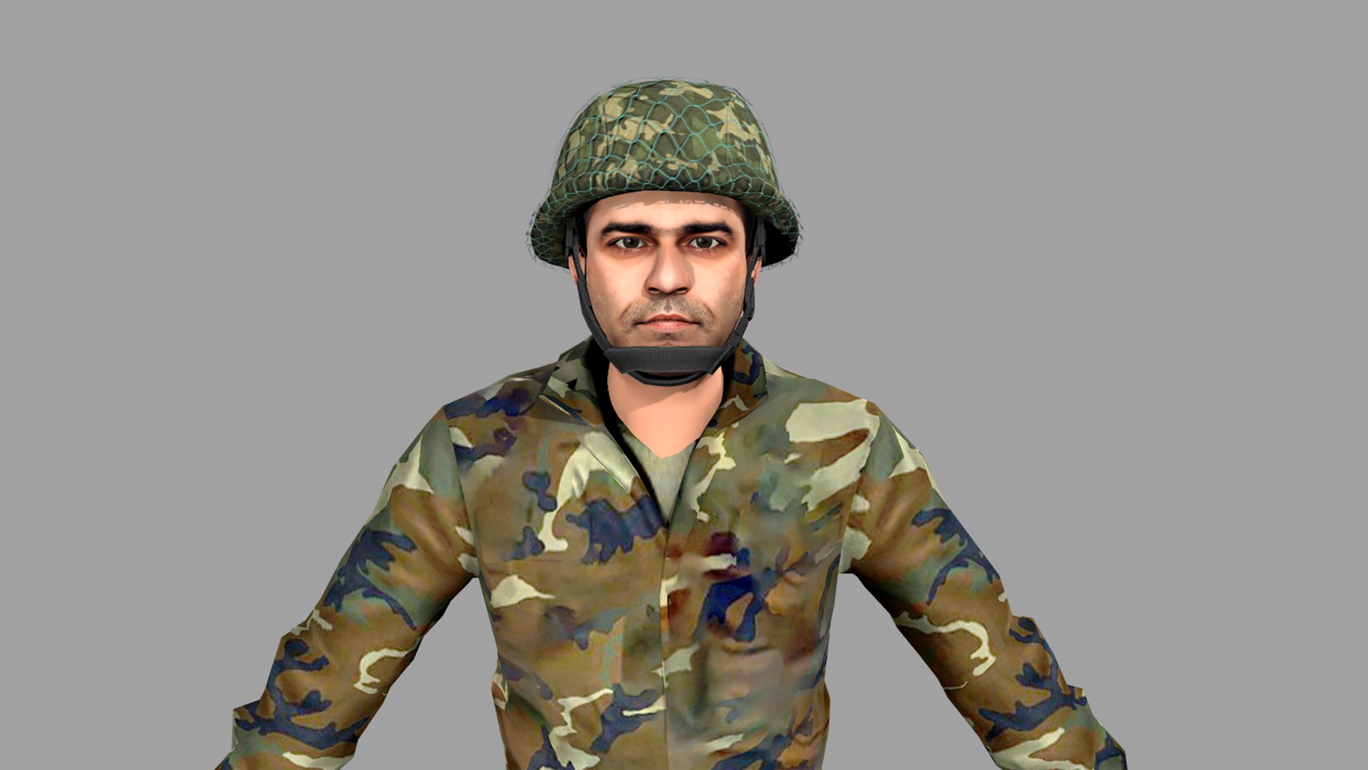 3D INDIAN RIGGED ARMY CHARACTER 1 - TurboSquid 2118733